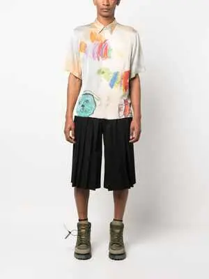 Off-White Cartoon-print Short-sleeved Shirt