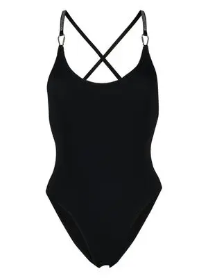 Heron Preston Rhinestone Embellished One Piece Swimsuit