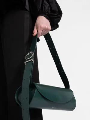 JIL SANDER Cannolo Leather Shoulder Bag