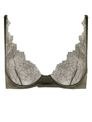 MAISON CLOSE Lace-trim Push-up Bra - Green