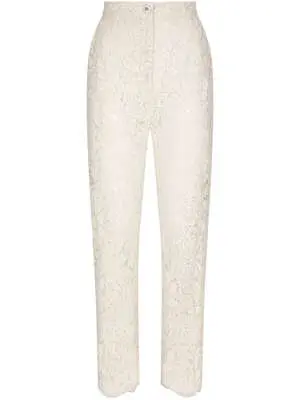 Dolce & Gabbana Floral-lace Trousers