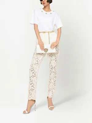 Dolce & Gabbana Floral-lace Trousers