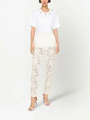 Dolce & Gabbana Floral-lace Trousers