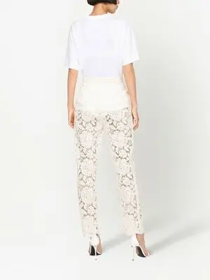 Dolce & Gabbana Floral-lace Trousers