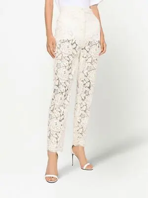 Dolce & Gabbana Floral-lace Trousers