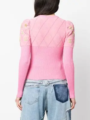 CORMIO Long-sleeve Knitted Top - Pink