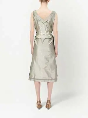 MAISON MARGIELA Work-in-progress Midi Dress - Silver