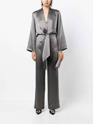 Michelle Mason Tie-front Kimono Jumpsuit