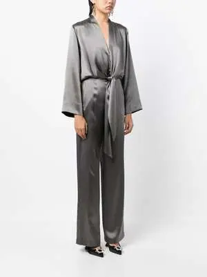Michelle Mason Tie-front Kimono Jumpsuit