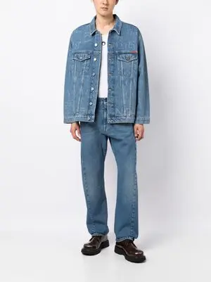 Martine Rose All-over Logo-print Denim Jacket