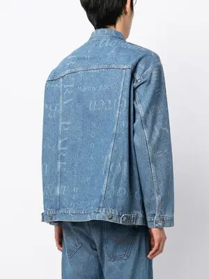 Martine Rose All-over Logo-print Denim Jacket