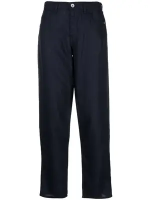 Emporio Armani Straight-leg Linen Trousers