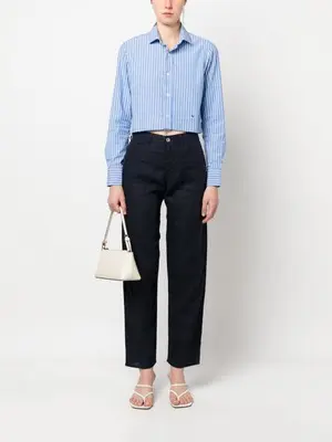 Emporio Armani Straight-leg Linen Trousers