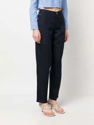 Emporio Armani Straight-leg Linen Trousers