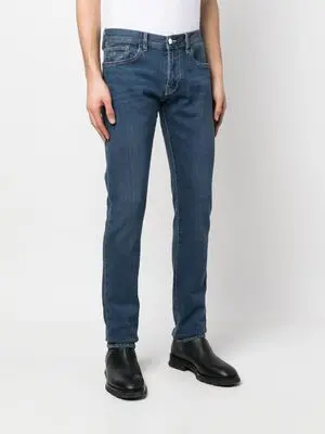 Armani Exchange Slim-cut Jeans With Logo Patch