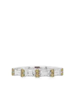 HYT JEWELRY 18kt White Gold Diamond Band Ring - Silver