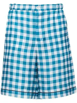 Prada Check-print Bermuda Shorts
