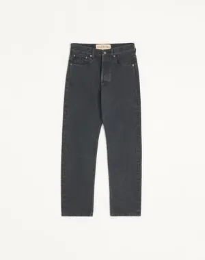 Valentino Garavani Regular Fit Denim Pants - Black