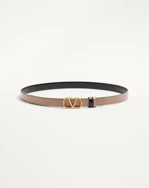 Valentino Garavani Valentino Garavani VLogo Signature Reversible Belt Smokey Brown/black