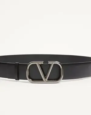 Valentino Garavani Vlogo Signature Calfskin Belt