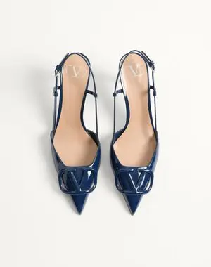 VALENTINO GARAVANI WITH UNDERCOVER Garavani Vlogo Signature Slingback Pumps - Blue