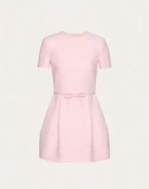 Valentino Garavani Valentino Crepe Couture Short Dress With Pleated Ruffles Comfit