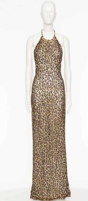 Valentino Garavani Valentino Crepe Couture Short Dress With Pleated Ruffles Leopard Print