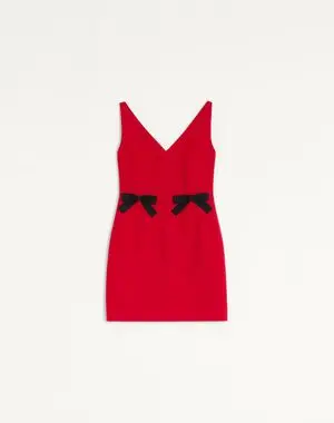 Valentino Garavani Valentino Crepe Couture Short Dress With Pleated Ruffles Paris