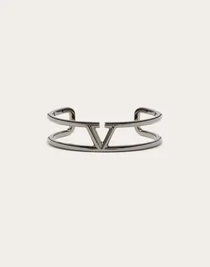 Valentino Garavani VLogo Signature Metal Bracelet Ruthenium