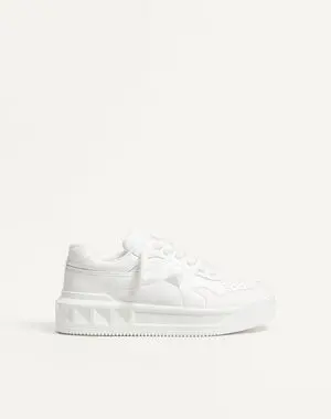 Valentino Garavani One Stud Xl Nappa Leather Low-top Sneakers - White
