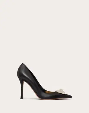 Valentino Garavani Garavani One Stud Pump With Crystals 100mm Black/crystal