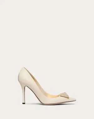 Valentino Garavani Garavani One Stud Pump With Crystals 100mm Light Ivory