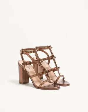 Valentino Garavani Rockstud 90mm Ankle Strap Sandals - Bronze