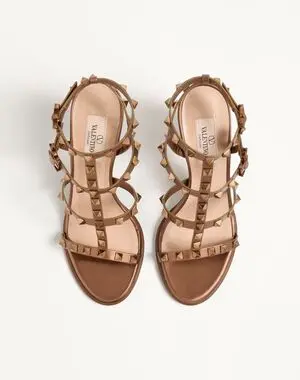Valentino Garavani Rockstud 90mm Ankle Strap Sandals - Bronze