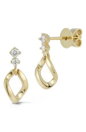 DANA REBECCA DESIGNS 14k Gold Diamond Drop Earrings - Yellow Gold