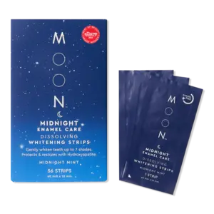 MOON Midnight Enamel Care Dissolving Whitening Strips With Hydroxyapatite