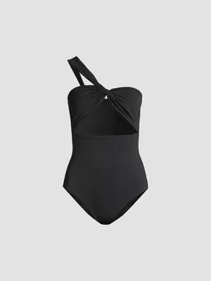 SARA CRISTINA Narcissus Twisted One-piece Swimsuit - Black