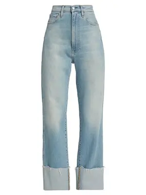 3x1 Women's Claudia Extreme High Kick Straight-Leg Jeans - Reef  - Reef