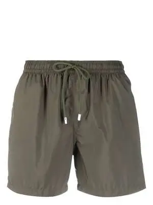 Fedeli Logo-patch Swim Shorts - Green