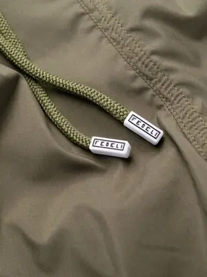Fedeli Logo-patch Swim Shorts - Green