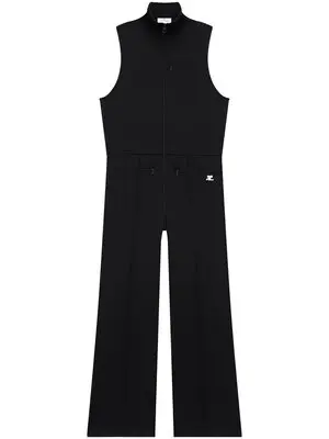 COURREGES High-neck Sleeveless Jumpsuit - Black
