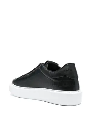 GIULIANO GALIANO Road Crocodile-embossed Sneakers - Black