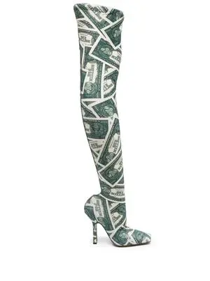 Vetements Million Dollar Boomerang 115mm Thigh-high Boots