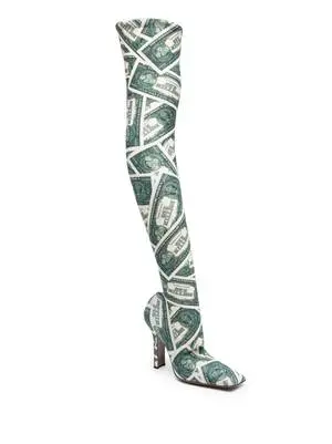 Vetements Million Dollar Boomerang 115mm Thigh-high Boots