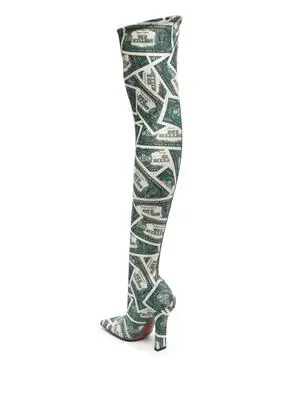 Vetements Million Dollar Boomerang 115mm Thigh-high Boots