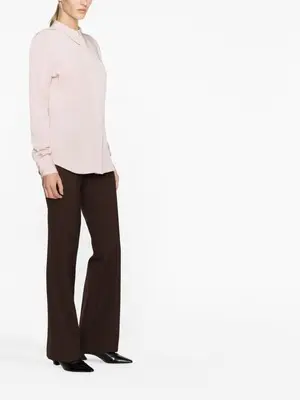 Victoria Beckham Long-sleeve Sheer Shirt - Pink
