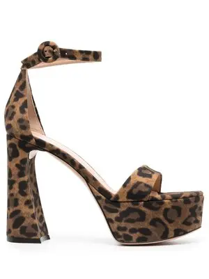 GIANVITO ROSSI Holly 120mm Leopard-print Sandals