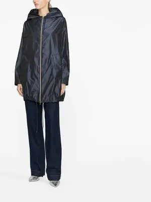 Herno Techno Taffeta Parka Coat - Blue