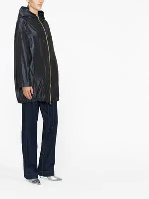 Herno Techno Taffeta Parka Coat - Blue