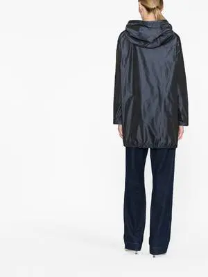 Herno Techno Taffeta Parka Coat - Blue